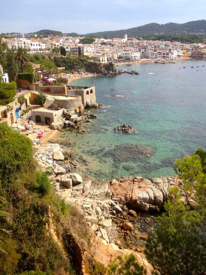 Calella De Palafrugell, Spagna Fotografia Stock - Immagine di città ...