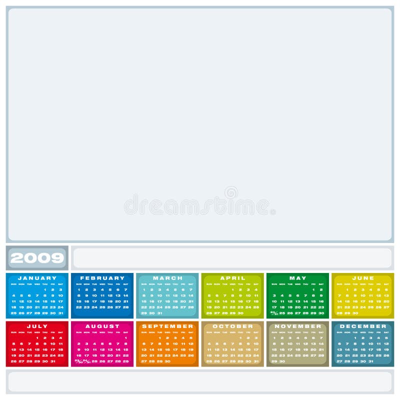 Calendar 2009. stock vector. Illustration of vector, time - 6726713