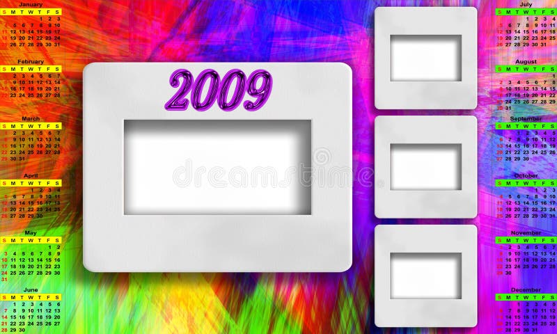Calendar for 2009 stock illustration. Illustration of prism - 6792078