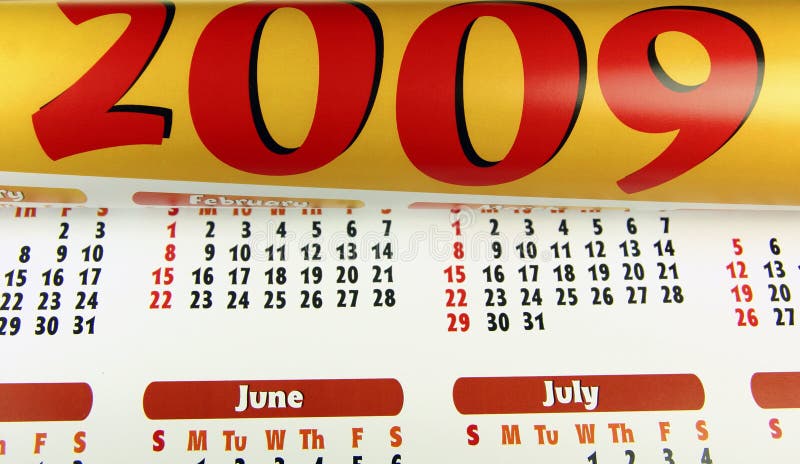 Calendar 2009 stock illustration. Illustration of mondays - 7033077