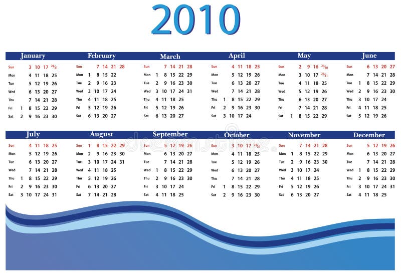 Blue calendar 1010 stock illustration. Illustration of lines - 10191187