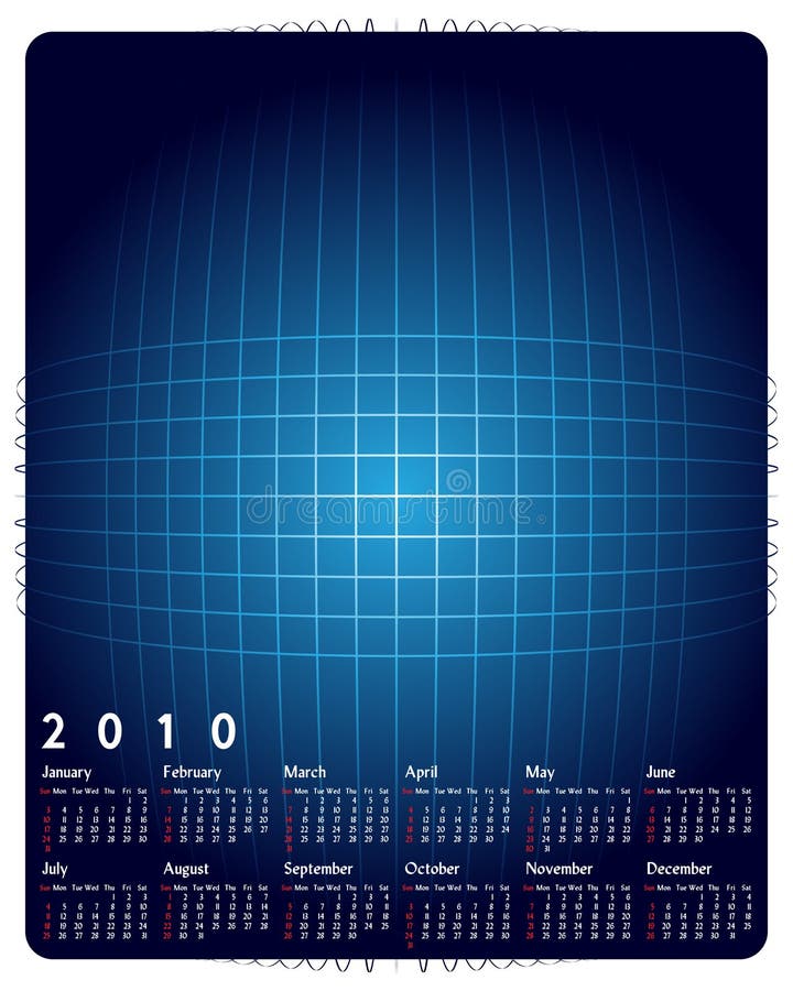 Calendar 2010 stock illustration. Illustration of season - 12065700