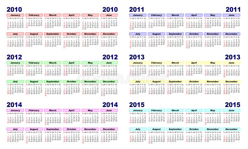 2012 2013 2014 2015 Calendar
