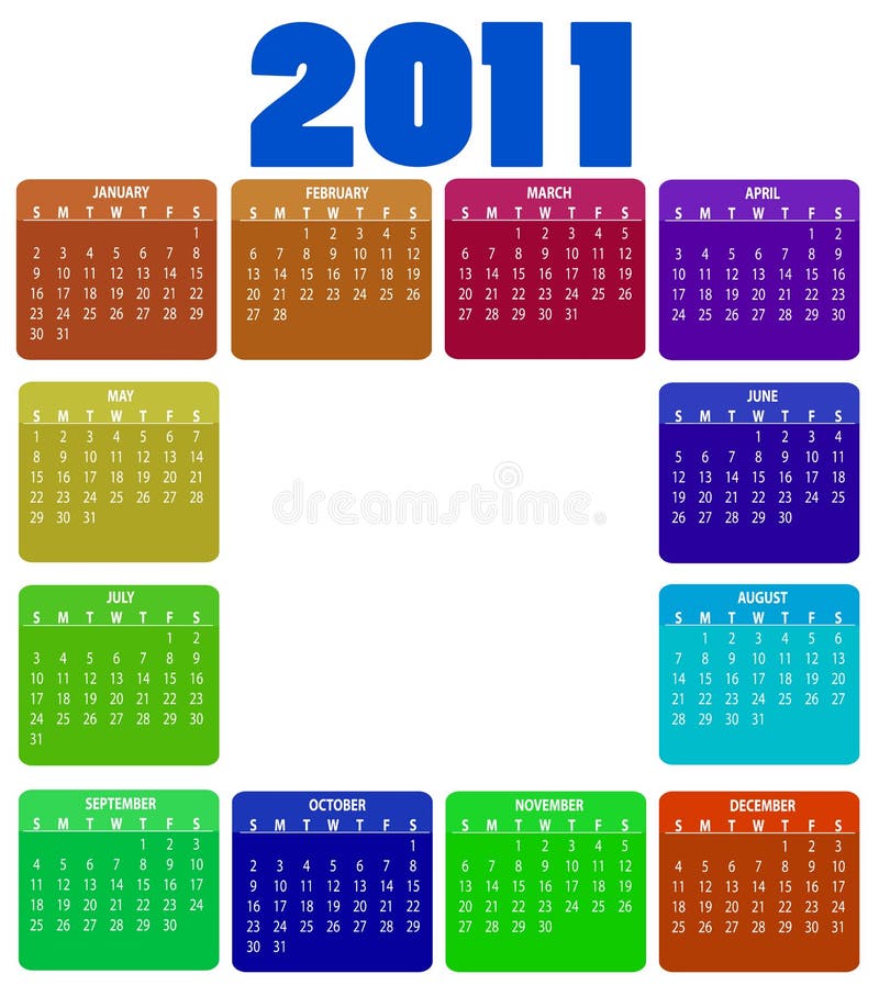 Calendar for 2011 stock vector. Illustration of administrator - 15404706