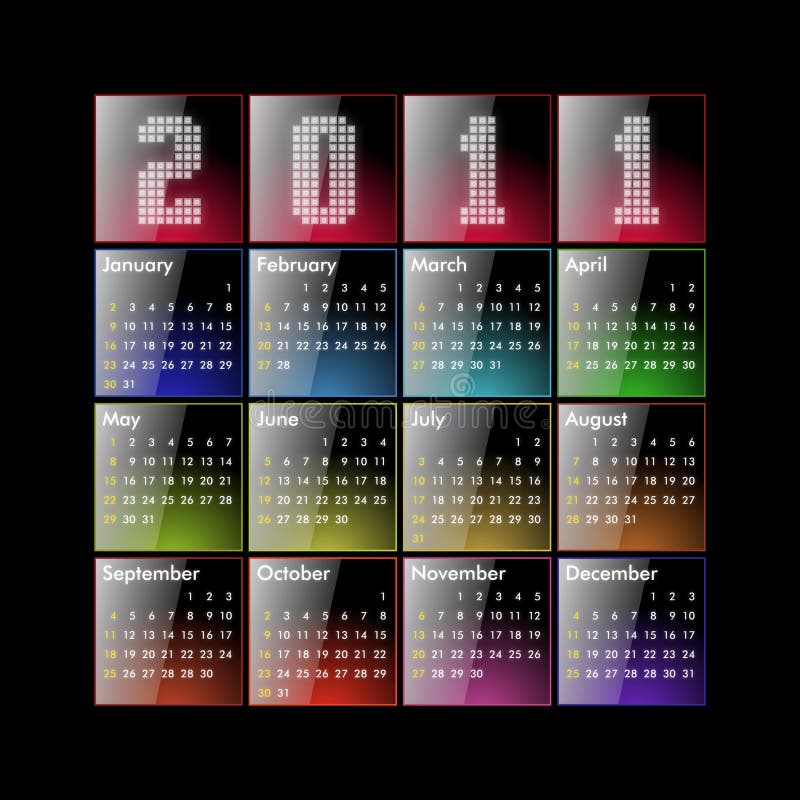 Calendar 2011 stock illustration. Illustration of november - 17055797