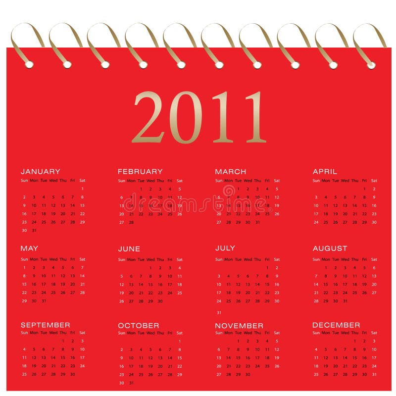Calendar 2011 stock vector. Illustration of october, february - 17471719