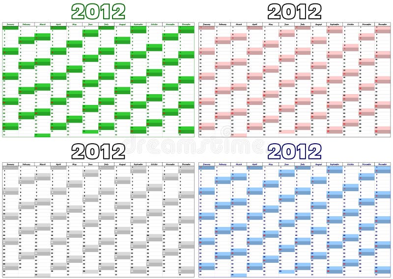 2010-2019 Decade Calendar stock vector. Illustration of month - 23001082