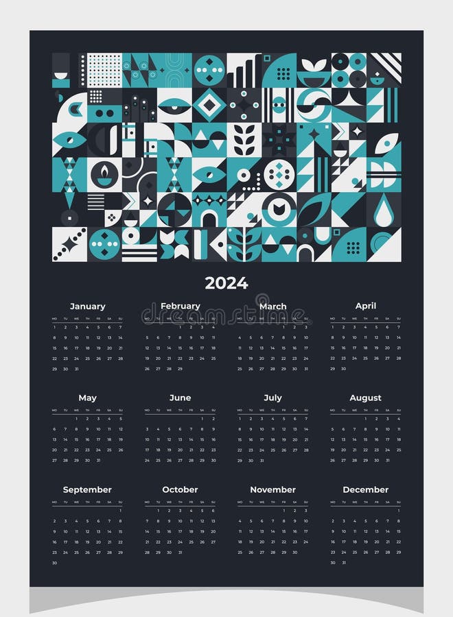 Calendar 2024 Geometric Patterns. Calendar for 2024 Year with Geometric ... Calendar 2024 Geometric Patterns. Calendar for 2024 Year with Geometric ...