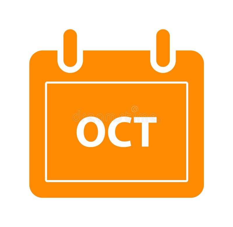 October Month Calendar Icon Stock Vector - Illustration of book ...