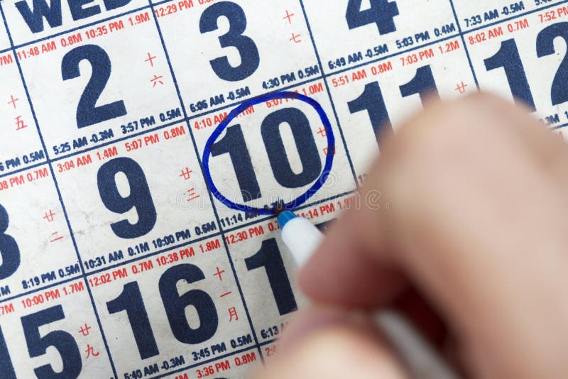 Calendar with Date Highlight Stock Image - Image of checklist, plan ...