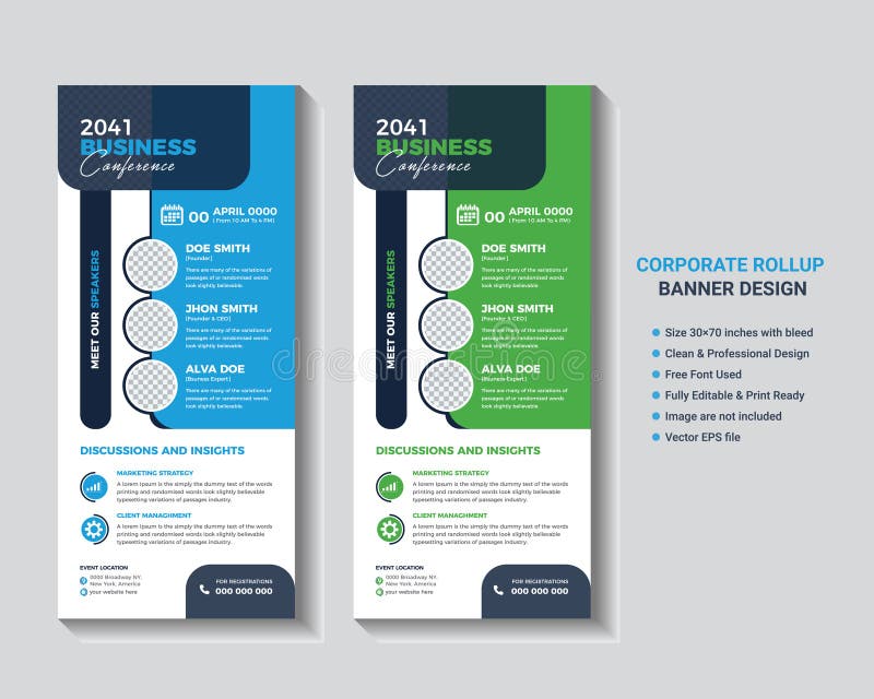 Corporate and Professional Rollup Banner Design for Business Stock ...