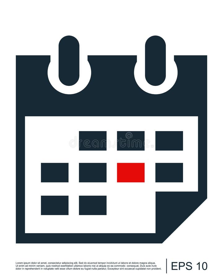 Calendar or Appointment Schedule Flat Icon Icon for App Stock Vector ...