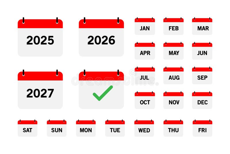 Calendar or Appointment Schedule Icon Set for Apps and Websites Stock ...