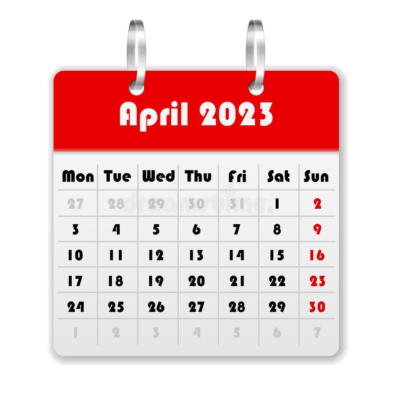 April 2023 Lunar Calendar, Moon Cycles Stock Illustration ...