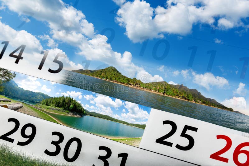 Calendar with Beautiful Landscape Stock Image - Image of clouds, fall ...