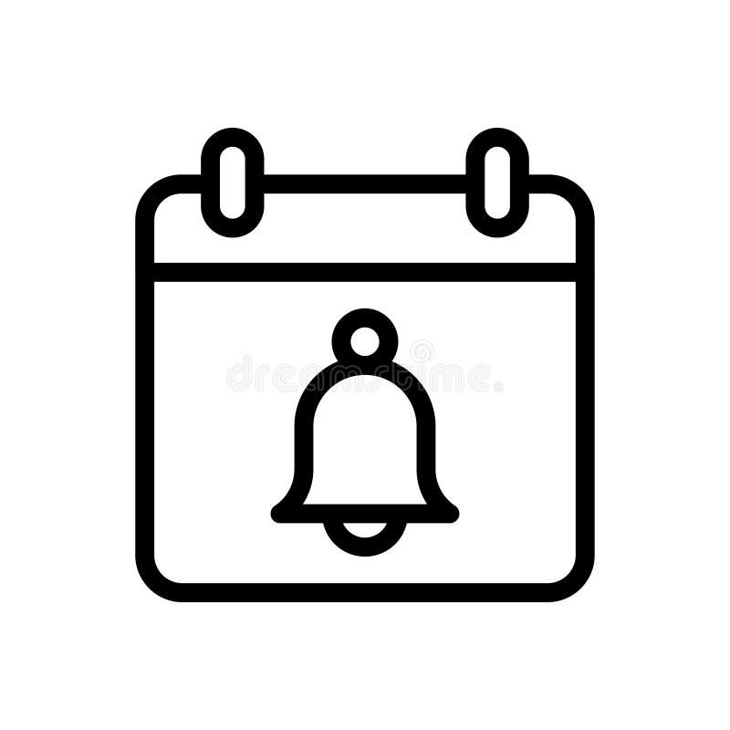 Calendar bell stock vector. Illustration of symbol, vector - 211315808
