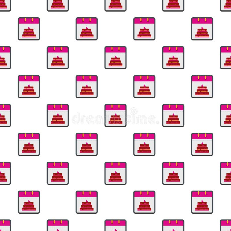 Calendar Birthday Pattern Seamless Stock Illustration - Illustration of ...