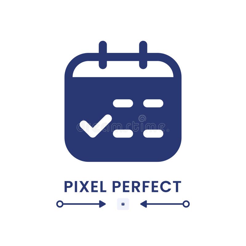 Calendar Black Solid Desktop Icon Stock Vector - Illustration of time, symbol: 270577058