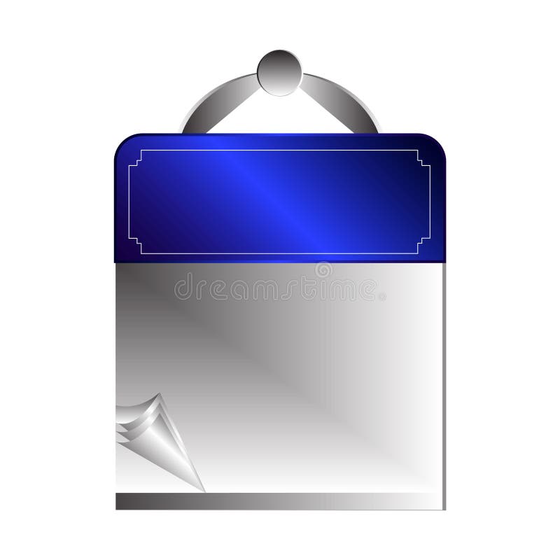 Calendar Blue Model, Note Paper Stock Vector - Illustration of calendar ...