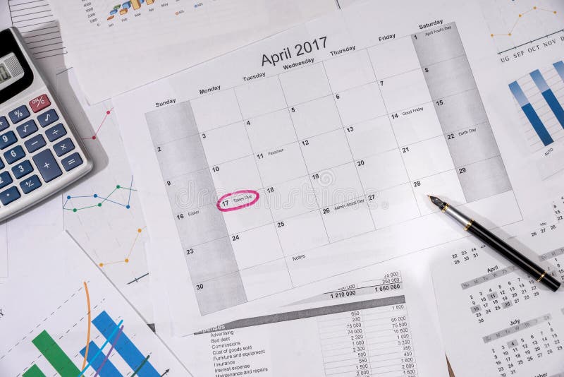 2017 Calendar with Business Graph Stock Image - Image of fiscal ...