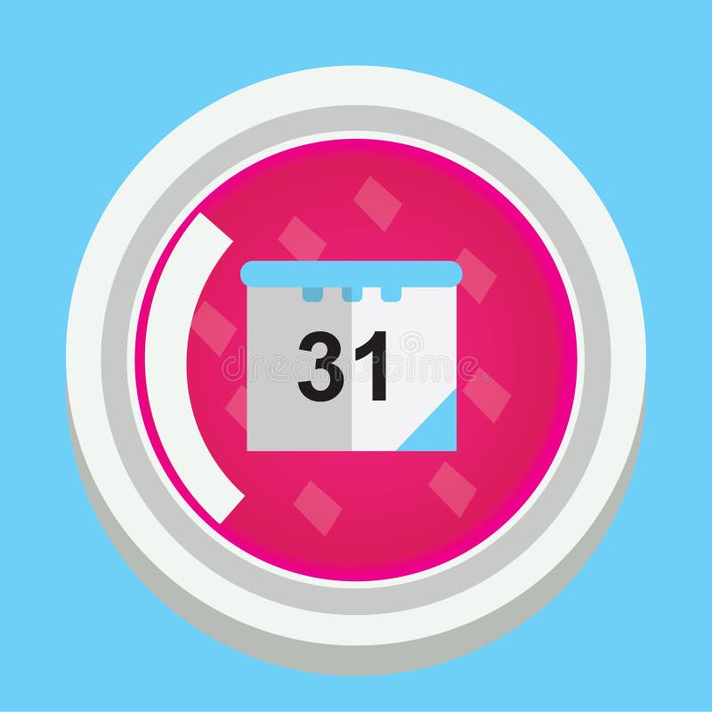 Calendar Button. Vector Illustration Decorative Design Stock Vector ...