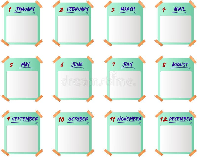 Calendar Icons - Cdr Format Stock Vector - Illustration of vector, year ...