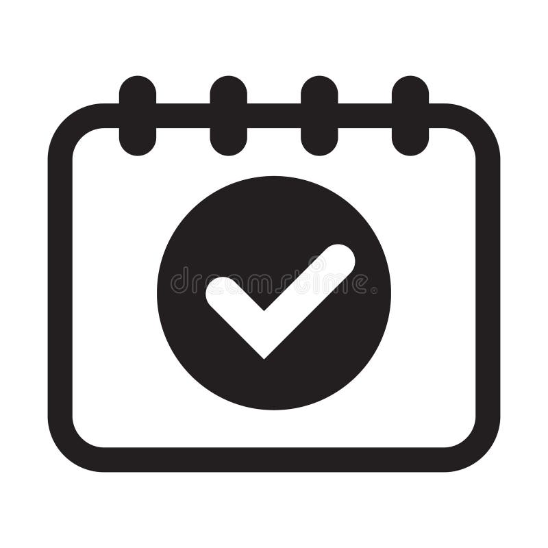 Calendar Check Mark Icon, Save a Date Icon. Stock Vector - Illustration ...