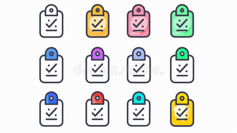 Sleek Calendar Icons with Check Marks for Planning and Organization ...