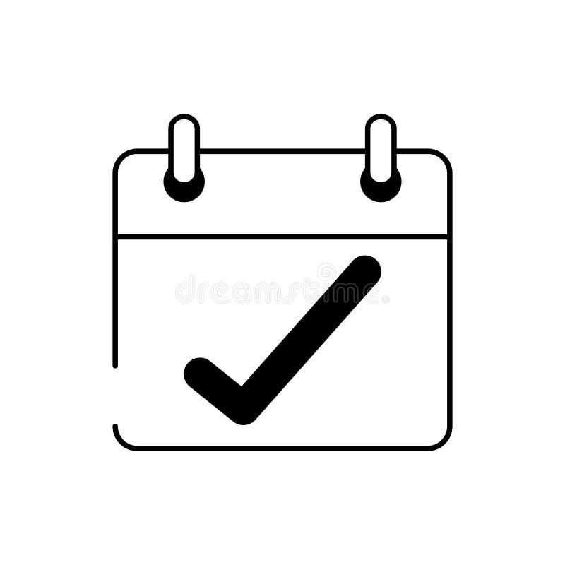 Calendar check mark stock vector. Illustration of month - 267921342