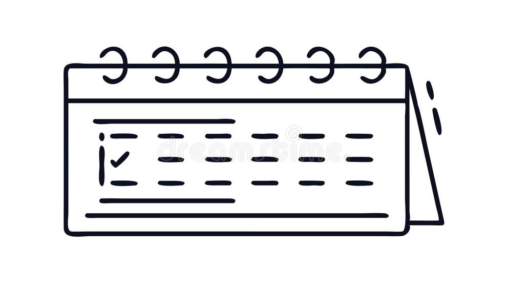 Calendar with Checkboxes, Planning and Task Management, Vector Design ...