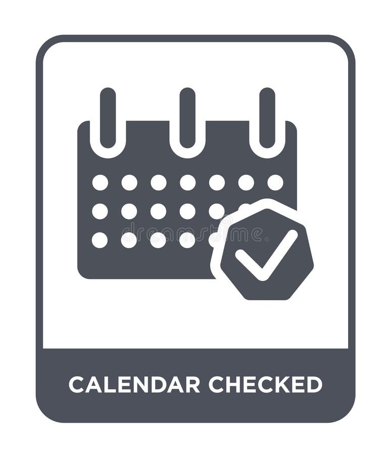 Checked Agenda Schedule Icon Design Clear Event Calendar Symbol. Simple ...