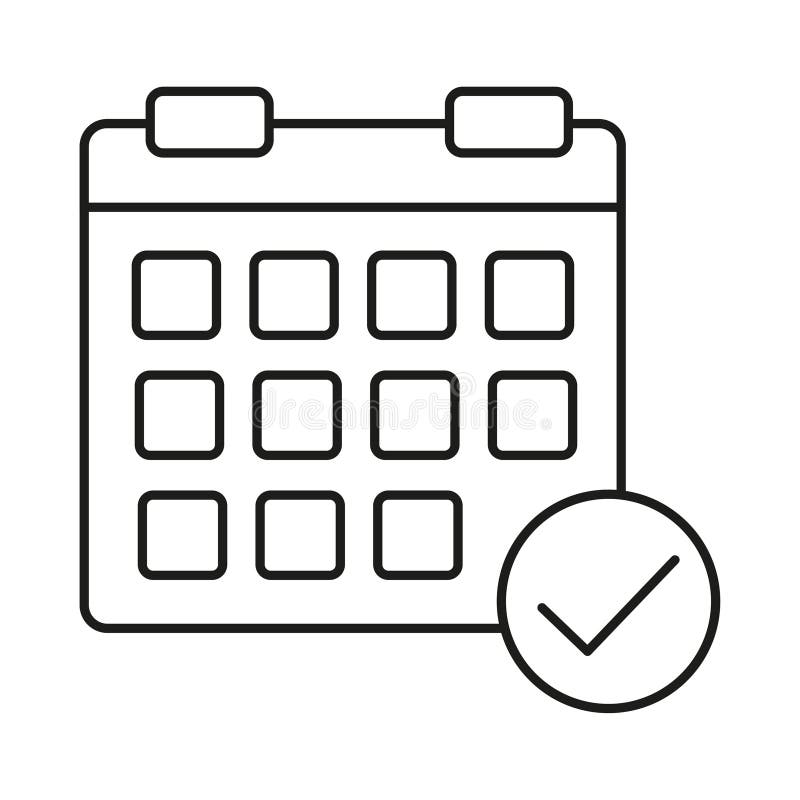 Calendar Checkmark Complete Stock Illustrations – 238 Calendar ...