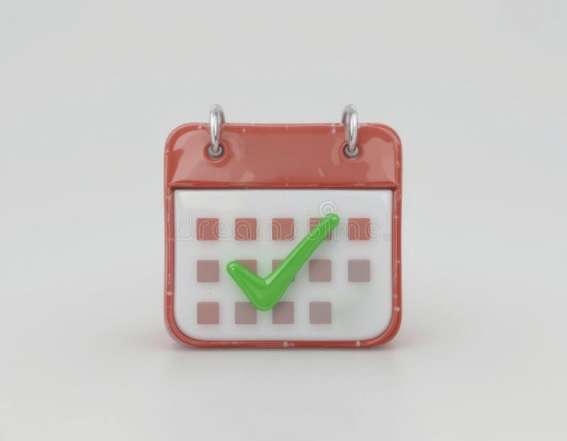 Calendar with Checkmark Represents Schedule, Planning and Important ...