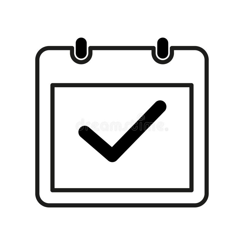 Calendar Checkmark Schedule Date Reminder. Vector Illustration. EPS 10 ...