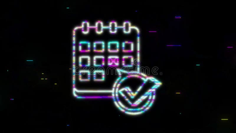 Calendar with Checkmark or Tick. Approved or Schedule Date. Motion ...