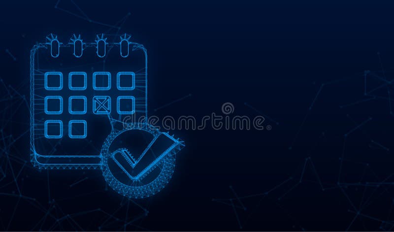 Calendar with Checkmark or Tick. Approved or Schedule Date. Vector ...