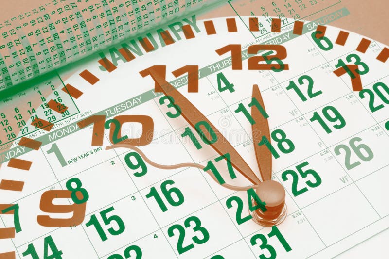 Calendar and Clock stock image. Image of numerals, accuracy - 9383783