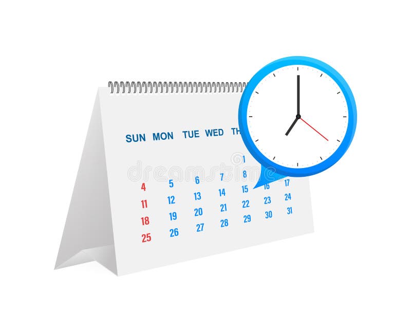 Calendar and Clock Icon. Wall Calendar. Important, Schedule ...