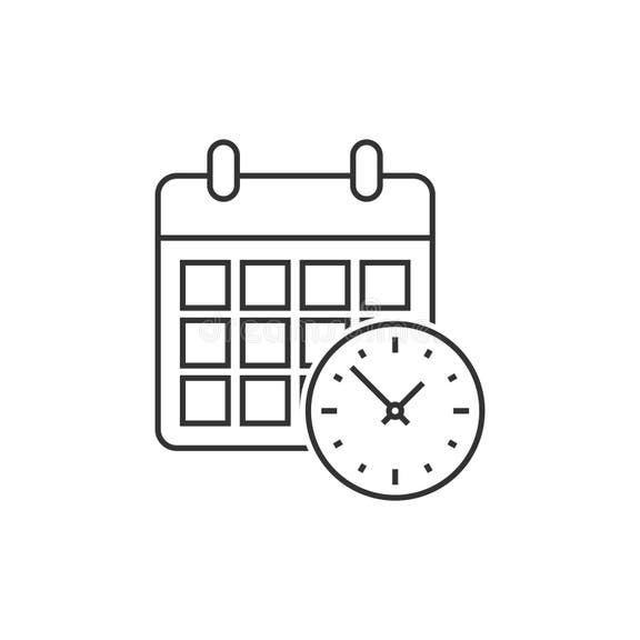 Outline Timer Date Flat Calendar Stock Illustrations – 2,777 Outline ...