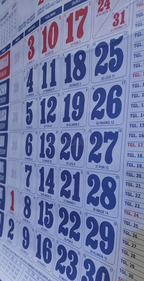 Calendar Close Up Dates Shown Closeup Stock Photo - Image of closeup ...