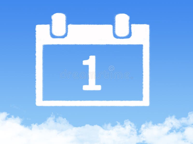 Calendar cloud shape stock illustration. Illustration of magination ...