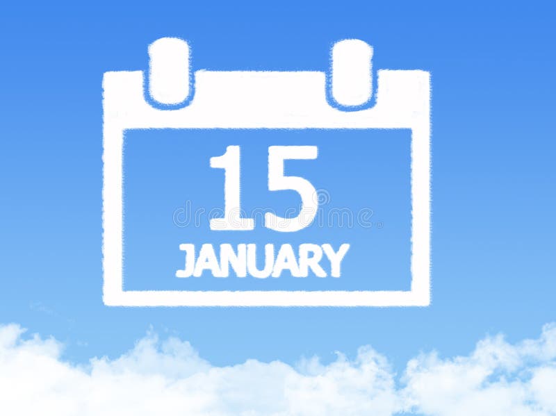 Calendar cloud shape stock illustration. Illustration of sign - 141009932