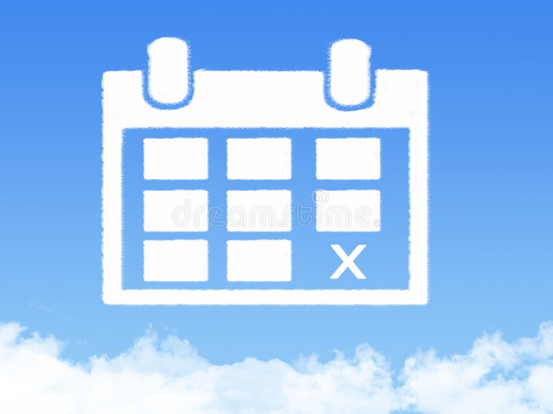 Calendar cloud shape stock illustration. Illustration of concepts ...