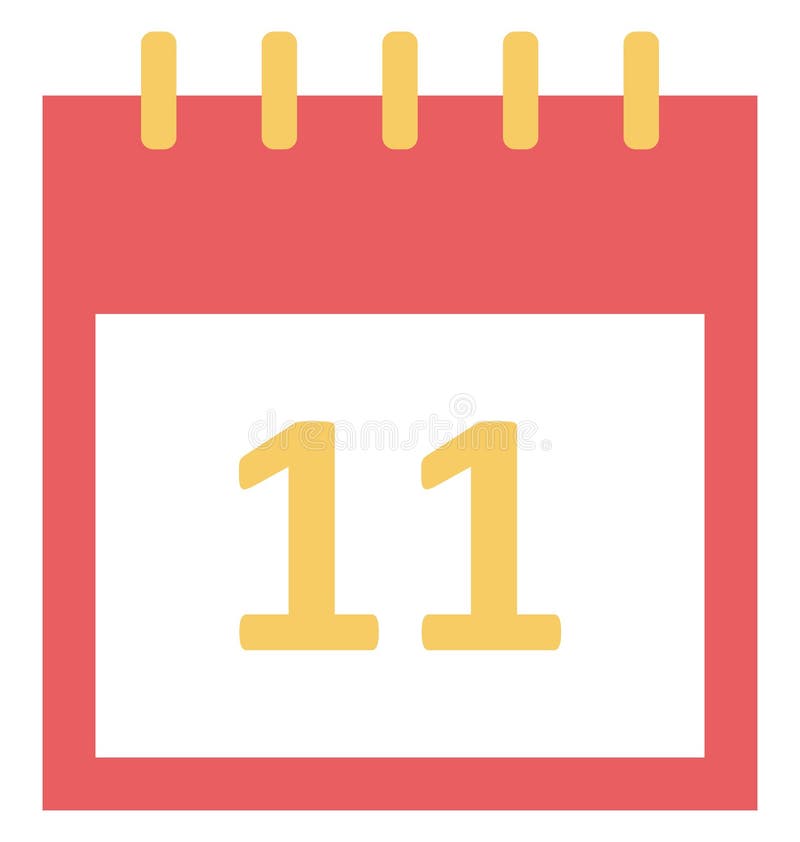 Calendar Color Isolated Vector Icon Editable Stock Vector ...
