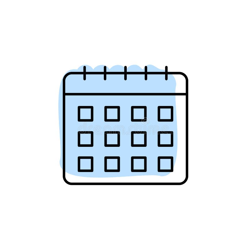 Calendar with Color Shadow Vector Icon in Calendar Set Stock Vector ...