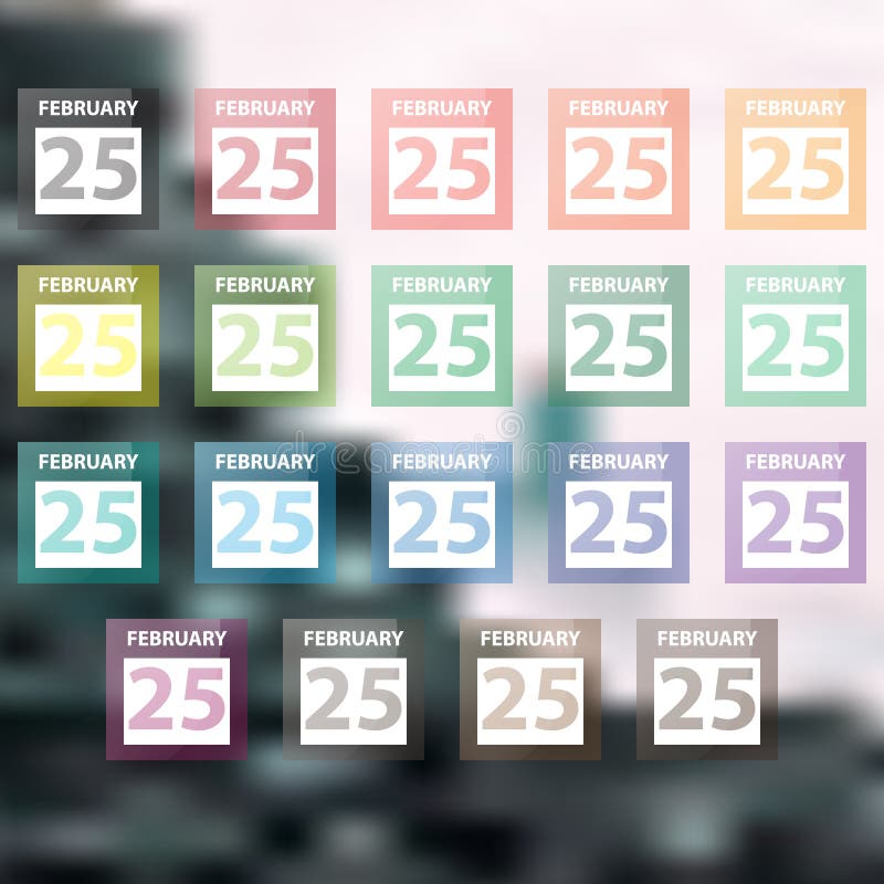 Set of Two Calendar Icons. Color Calendar Icons Stock Vector ...