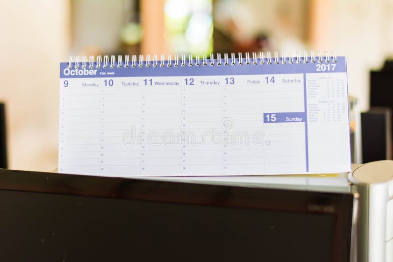 Calendar on computer case stock photo. Image of device - 94284284