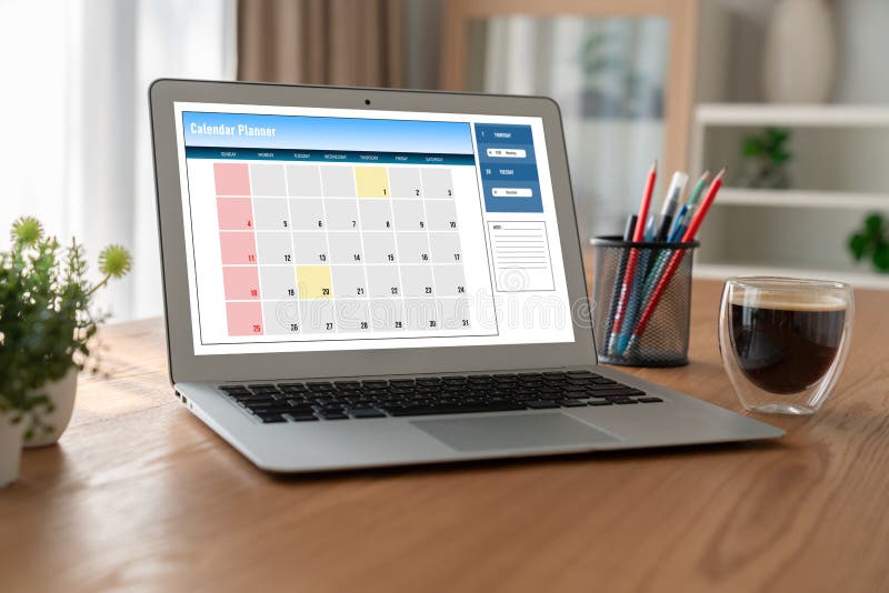 Calendar on Computer Software Application for Modish Schedule Planning ...