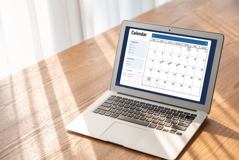 Calendar on Computer Software Application for Modish Schedule Planning ...