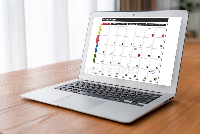 Calendar on Computer Software Application for Modish Schedule Planning ...